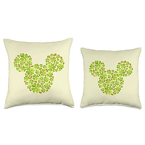 Disney Mickey Mouse Icon Lucky Shamrock St. Patrick’s Day Throw Pillow, 18x18, Multicolor