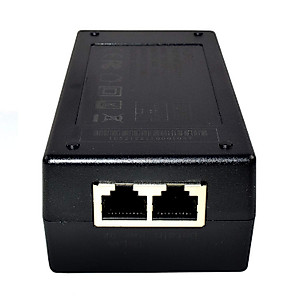 HQRP 48V POE Injector IEEE 802.3AT Compatible with Mitel 5300 Series 5330 5330e 5340 5340e 5360 5312 5324 5320 IP Phone + HQRP Euro Plug Adapter
