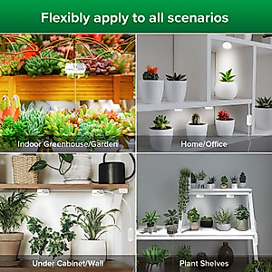 SANSI LED Puck Grow Light, 10W (150 Watt Equiv) Full Spectrum 2-Head Lamp for Plants with Ceramic Tech, Hanging Lights with ON/Off Switch for Plant Shelf Greenhouse Hydroponic