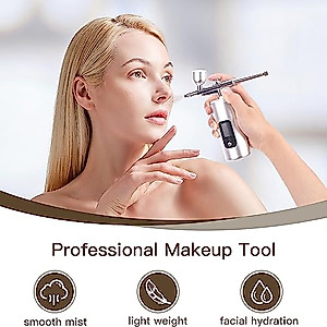 GGsimidale Airbrush Kit with Compressor, 36PSI Handheld Mini Air Brush Gun Set, Portable High Pressure Air Brushes for Painting, Tattoo, Nail Art, Mode, Makeup, Cake, Barber