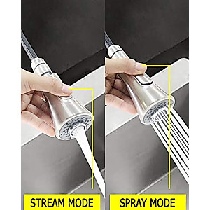 Wasserman 22167143 - Kitchen Sink Faucet Double Handle Pull Down Spay with 28mm Spout