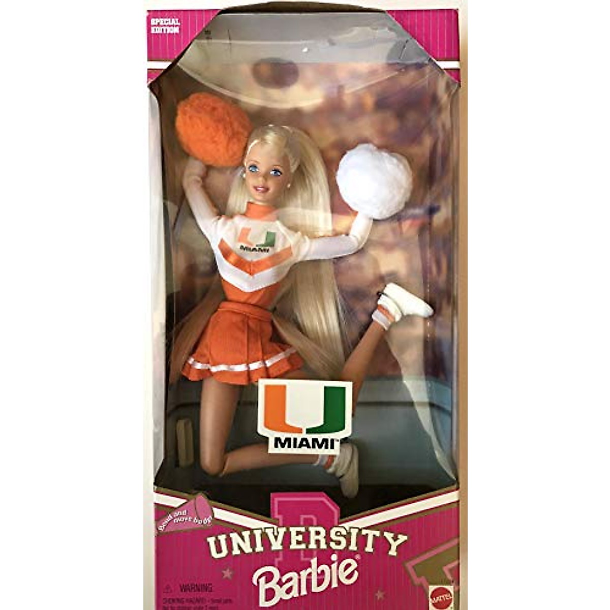 University of Miami Special Edition Cheerleader Barbie Doll