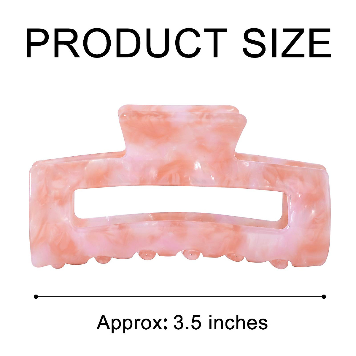 Big Claw Tortoise Banana Pink French Celluloid Leopard Print Clips for Women's & Girls' Thick and Thin Hair - 3.3 Inch, Strong Hold, 2 Color Options (2 Packs)