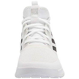 adidas Women's Crazyflight Mid Volleyball Shoe, White/Black/Grey, 8