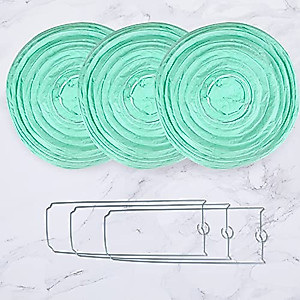 Jellyfish Paper Lantern Hanging Decoration, UNIIDECO Jelly Fish Mermaid Decor for Party, Under The Sea Mermaid Birthday Party Supplies, Ocean Theme Classroom Decorations (Green)