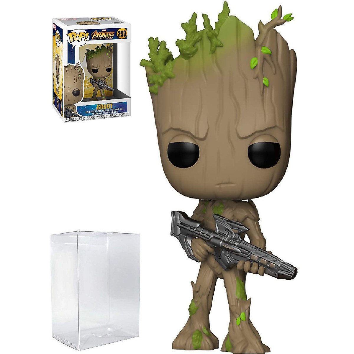 POP Marvel: Avengers Infinity War - Teen Groot with Blaster Funko Pop! Vinyl Figure (Bundled with Compatible Pop Box 3.75 inches