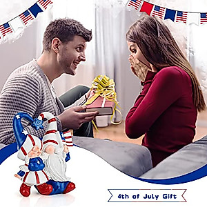 Zonling 4th of July Decorations Patriotic Gnomes - Gnomes Figurines Gift for Independence Day Memorial Day Presidents Day Veterans Day Armed Forces Day