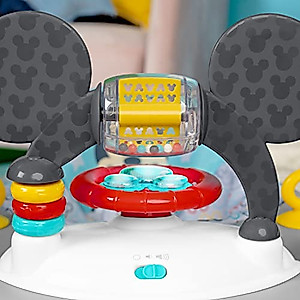 Bright Starts Disney Baby Mickey Mouse Original Bestie 2-in-1 Baby Activity Walker - Easy Fold Frame and Removable-Toy Station, 6 Months and up