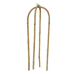 10-Packed In Carton, 18" Natural Bamboo U Trellis Support For Climbing Plants, U Hoop Trellis Perfect For Potted Plant Growing