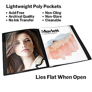 Dunwell Binder with Plastic Sleeves 48-Pocket - Presentation Book 8.5x11 Displays 96 Pages (Black), Portfolio Folder with 8.5 x 11 Sheet Protectors, Letter Size Display Book for Documents, Artwork