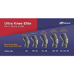 AmRelieve®️ Ultra Knee Elite® Compression Sleeve - Knee Brace for Arthritis Pain Relief, Meniscus Tear Support, and Knee Pain Relief