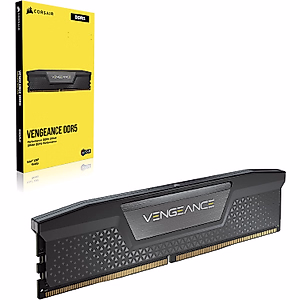CORSAIR VENGEANCE DDR5 RAM 64GB (2x32GB) 5200MHz CL40 Intel XMP iCUE Compatible Computer Memory - Black (CMK64GX5M2B5200C40)