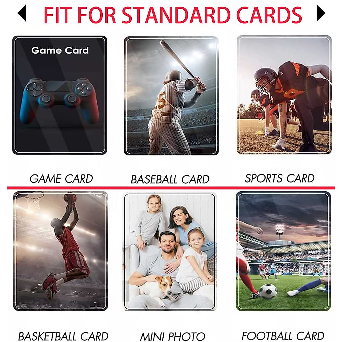 25 Count TopLoaders Clear Hard Plastic Card Sleeves for Trading Card, Protective Sleeves Holder Fit for Baseball Card, Sports Cards, MTG, Card 3"x4"