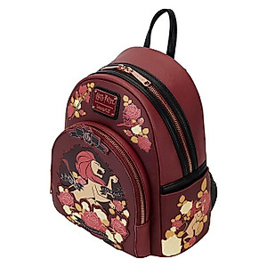 Loungefly Harry Potter Gryffindor House Floral Tattoo Mini Backpack