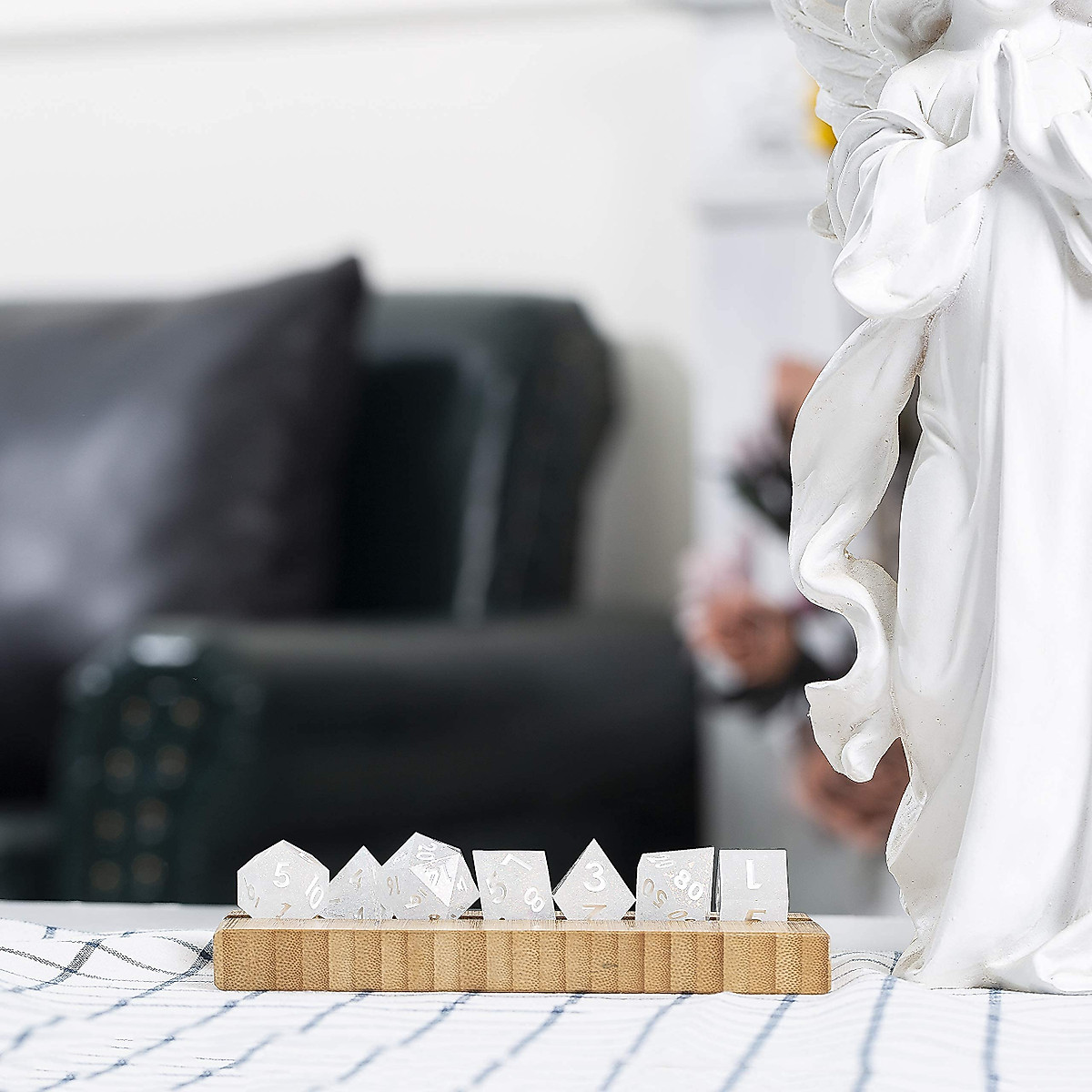 DND Dice Set MINI PLANET DND Dice Set for Dungeons and Dragons Sharp Edge DND Dice Resin DND Dice Polyhedral Dice Set Opal Color DND Dice Set Arctic Snow