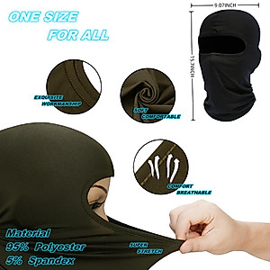 NavlPlasir Balaclava Ski Face Mask: Cooling Neck Gaiter Full Face Cover Hood Shiesty Mask for Men Women 6 Pack (Multi Color-A)