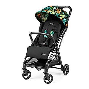 Peg Perego Selfie – Self-Folding, Light Weight, Compact Stroller – Compatible with All Primo Viaggio 4-35 Infant Car Seats - Made in Italy - Jaguars (Black)