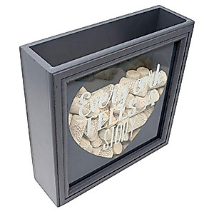 Boston Warehouse Shadowbox Wine Cork Holder Every Cork Tells A Story 10-Inch Gray