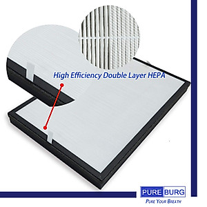 PUREBURG Replacement True HEPA Filters Compatible with Envion Allergy Pro AP450 Air Purifier,Replaces Part# AP450F,H13 High-efficiency Air Clean,2-Pack