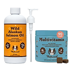 Natural Dog Company Wellness Bundle for Dogs, Salmon Oil for Dogs, multivitamin and Supplement, Itch Relief for Dogs