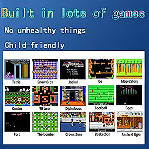 EJEFF AILINDI Toys Kids Games Handheld Games for Kids Large Screen Preloaded HD Classic Retro Gameboy tendo USB Rechargeable Electronic Game Player Birthday (GB50) (GB50)