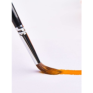 Watercolor Brushes Professional Set, 10 Artist Brushes Watercolor Paint Brushes, Golden Maple Sable Brush Paint Brushes-Round Tip, Flats, Dagger, Oval Wash for Detail Painting, Water Color, Gouache