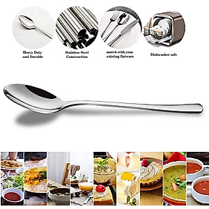 Demitasse Espresso Spoons,10pcs Mini Coffee Spoon 4.7 Inch Stainless Steel Spoons Small Spoons for Dessert, Tea (silver)