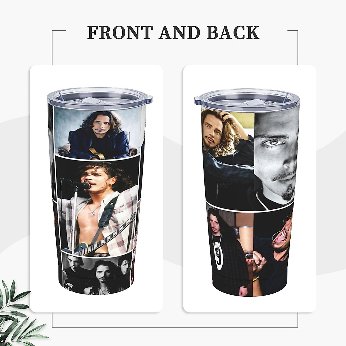 XULVYOU Chris Music Cornell Insulated Tumblers with Lid and Straws 20oz Stainless Steel Vacuum Travel Coffee Mugs Tea Cups