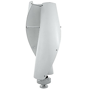 DOONARCES 400W 12V Vertical Wind Turbine Generator Kit, Helix Maglev Axis Wind Turbine Generator with 2-Blades Wind Power Generator Kit with PWM Controller Windmill Generator System, White (12V)