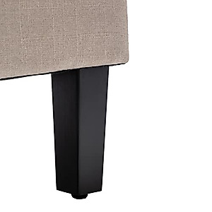 Yongqiang Modern Upholstered Settee Bench for Dining Room Living Room Entryway High Back Loveseat Sofa Couch Banquette Khaki