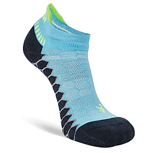 Balega Silver Compression Fit Performance No Show Athletic Running Socks for Men and Women (1 Pair), Aqua, X-Large