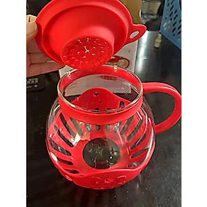 Popcorn Machine - Popcorn Maker & Microwave Popcorn Popper - Borosilicate Glass 3-in-1 - Silicone Lid, Dishwasher Safe, BPA Free 1.5 Quart Snack Pop Corn Air Poppers