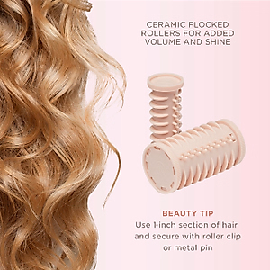 Conair Instant Heat Compact Hot Rollers for Long, Medium, and All Hair - Hair Curler - Hair Roller Clips Included - 1 1/4-inch, 1-inch, and 3/4-inch Rollers