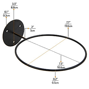 Wallniture Sporta Wall Mount Sports Ball Holder Display Storage Steel Black Set of 2