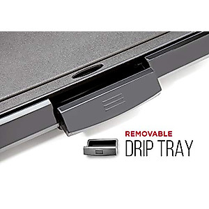 Chefman Electric Griddle, Fully Immersible and Dishwasher Safe Features, Adjustable Temperature Control Allows for Versatile Cooking and Removable Slide-out Drip Tray for Easy Cleaning, Black