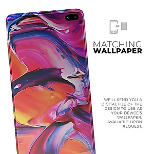 DesignSkinz Blurred Abstract Flow V9 Protective Vinyl Decal Wrap Skin Cover Compatible with The Samsung Galaxy S20 (Screen Trim & Back Glass Skin)