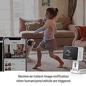 Zmodo Mini Pro 1080p Indoor Home Security Camera Wireless Baby Monitor Pet Cam Nanny Camera Two-Way Audio, Night Vision, Motion Detection Work with Alexa