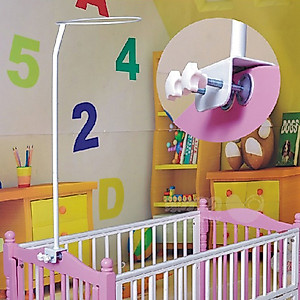 Dingtuo Mosquito Net Stand Holder Clip-On Bracket for Crib Cot Bed