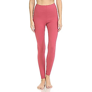 Leggings Depot HLD ActiveFlex 1" Waistband High Waisted Solid Leggings for Women (Full Length, Coral, XL)