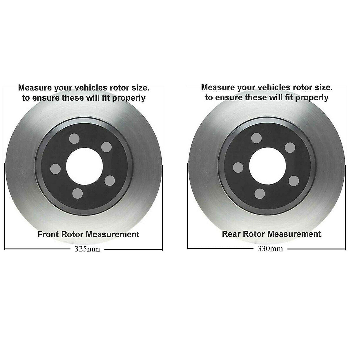 Detroit Axle - Brake Kit for Chevy GMC Silverado Sierra Avalanche Suburban Yukon XL 2500 3500 HD Front Rear Drilled Slotted Brake Rotors Ceramic Brakes Pads : 12.8" inch Front & 12.99" inch Rear Rotor