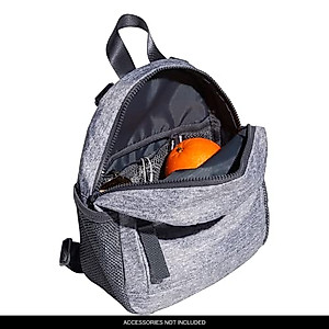 adidas Linear Mini Backpack Small Travel Bag, Jersey Grey/Onix Grey/White, 10.5 inch x8.5 inch x4.25 inch