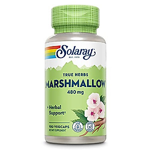 SOLARAY Marshmallow Root, Healthy Respiratory Function & Digestion Support, Non-GMO & Vegan | 100 VegCaps
