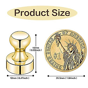 20 PCS Refrigerator Magnets, Gold Metal Push Pin Magnets, Ideal for Whiteboard Magnets, Fridge Magnets, Office Magnets, Classroom Magnets, Map Magnets