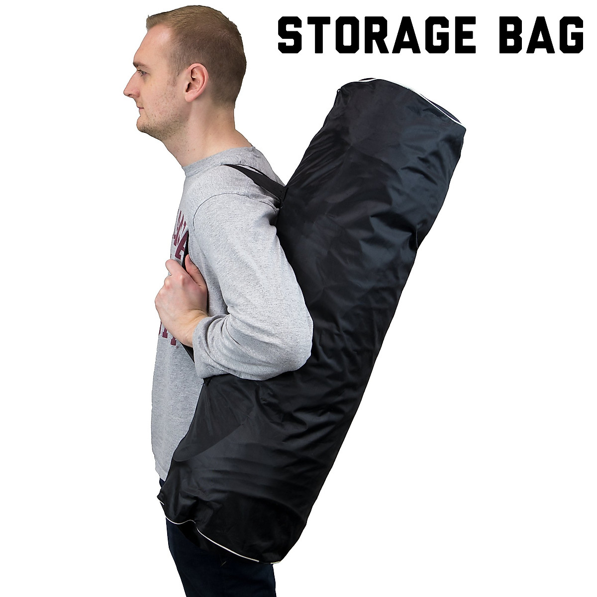 Standard Tennis Net with Winch Cable - 42" Plastic-Coated & Vinyl Netting - Full Size Replacement Sports Equipment for Indoor and Outdoor Tennis Courts - Carrying Bag Included