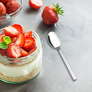 Saedy 12-Piece Tea Spoon Set, Small Coffee Spoon Stainless Steel, 6-Inch