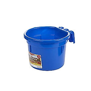Fence Feed Bucket - Little Giant - 8 Quart Hook Over Feed Pail (Blue) (Item No. CPHBLUE)