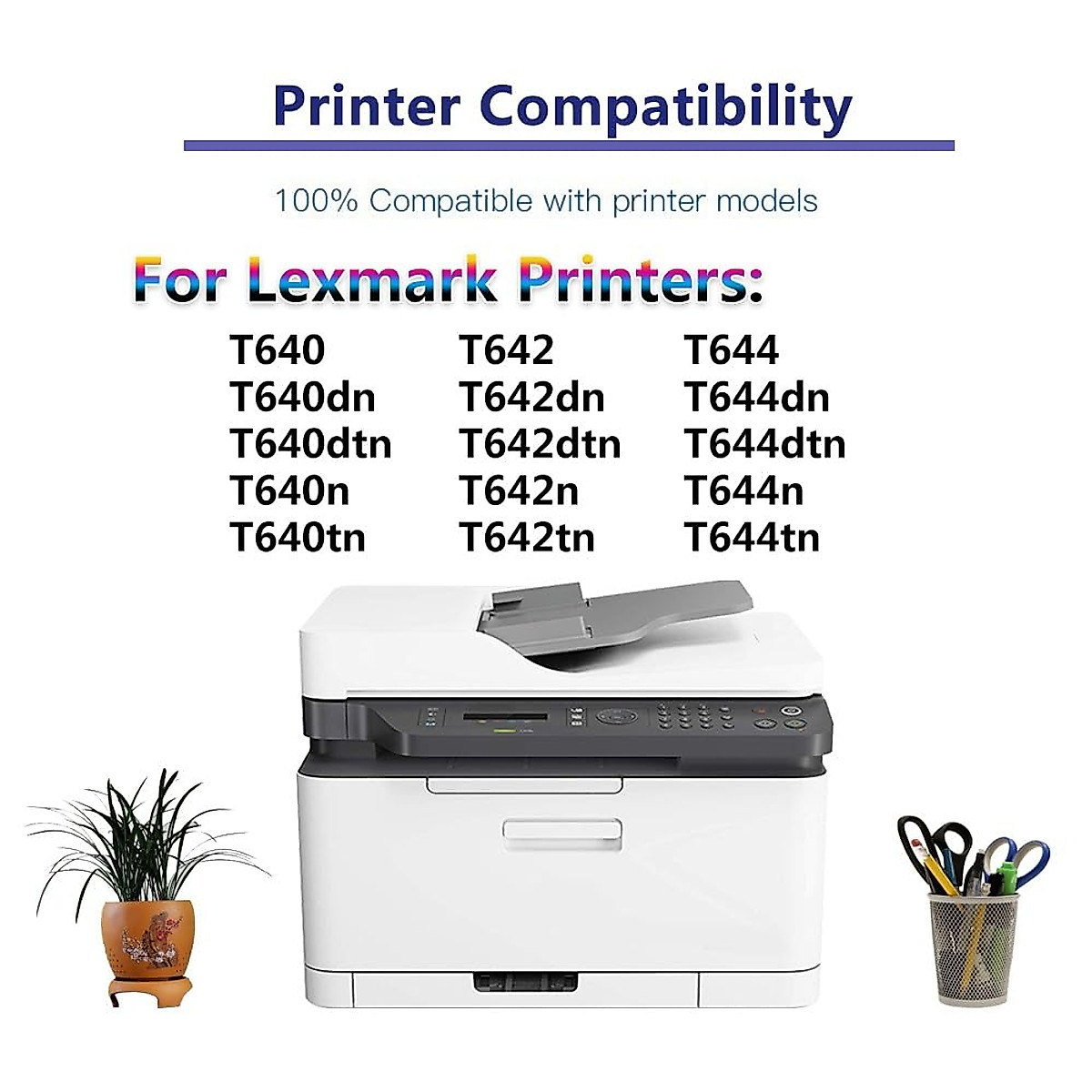 Kolasels Remanufactured Toner Cartridge Replacement for 64035HA for T640, T642, T644 Printer (4-Pack Black)