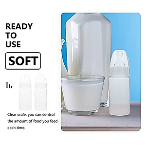DOITOOL 15 Pcs Newborn Disposable Milk Bottles Babies Supple Milk Bottles Classic Clear Neck Bottles (White)