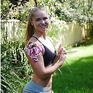 RockTape Original 2-Inch Water-Resistant Kinesiology Tape, 20 Pre-Cut Strips, Beige