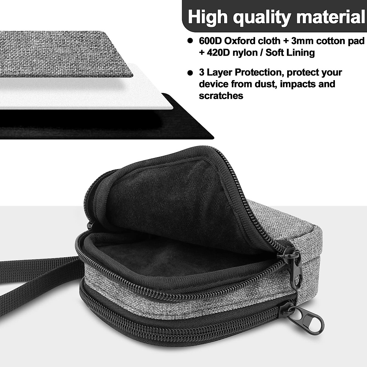 CaSZLUTION Travel Case Replacement for NETGEAR Nighthawk M5 5G Mobile Hotspot with WiFi 6 (MR5200, MR5100)/ M6 (MR6110)/ M6 Pro (MR6500)/ Mobile Hotspot 4G LTE Router MR1100 Storage Bag - Case Only
